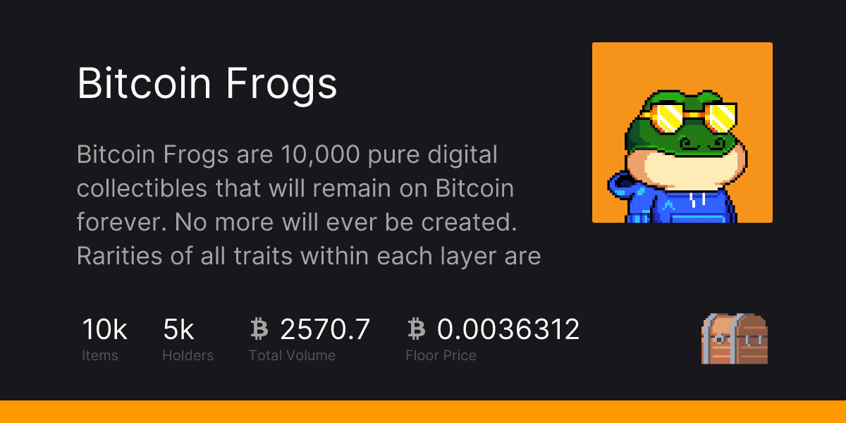 Bitcoin Frogs - Holders | [Best in Slot]