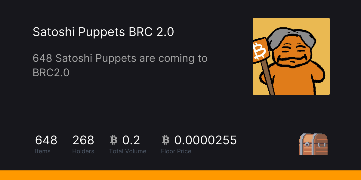 Satoshi Puppets BRC 2.0 - Ordinal Lockers | [Best in Slot]